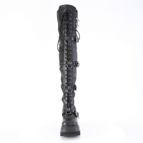 Shoes | Gothic Wedge Platform Lace Up Thigh High Boots | Poshmark